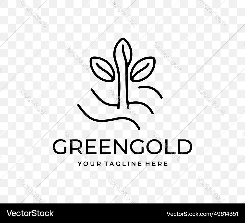 Plantation field sprout graphic design Royalty Free Vector