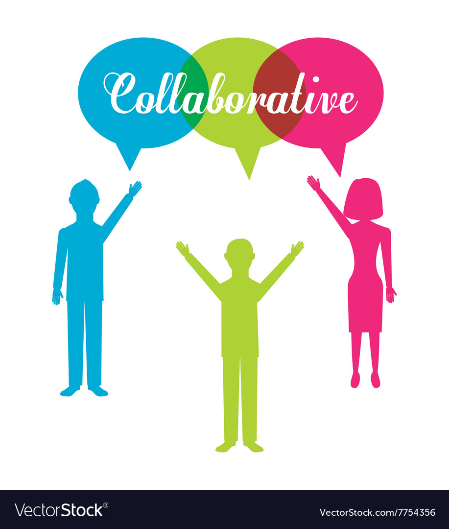 Collaborative concept design Royalty Free Vector Image