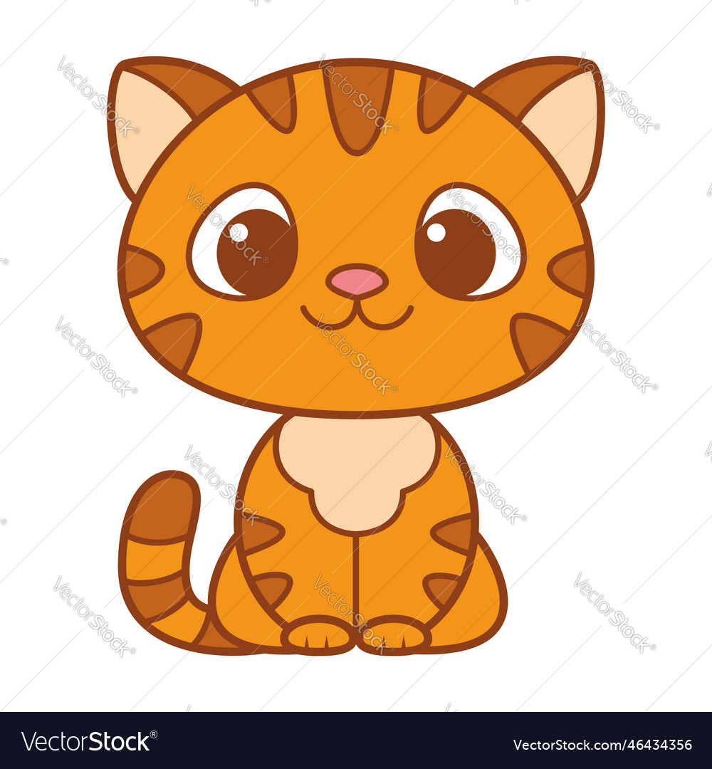 Doodle red cat cartoon Royalty Free Vector Image Doodle red cat cartoon Royalty Free Vector Image