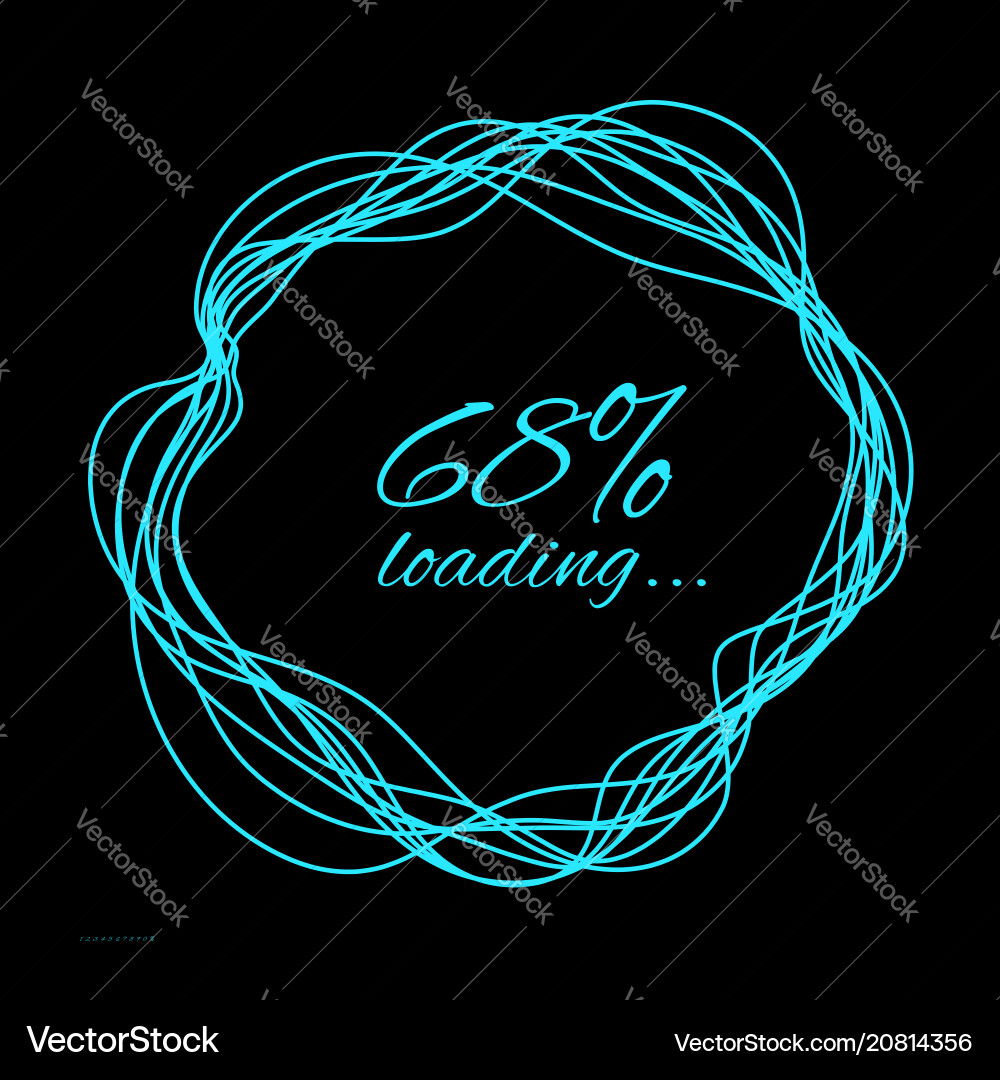 Loading in the form of a hand drawn circle Vector Image