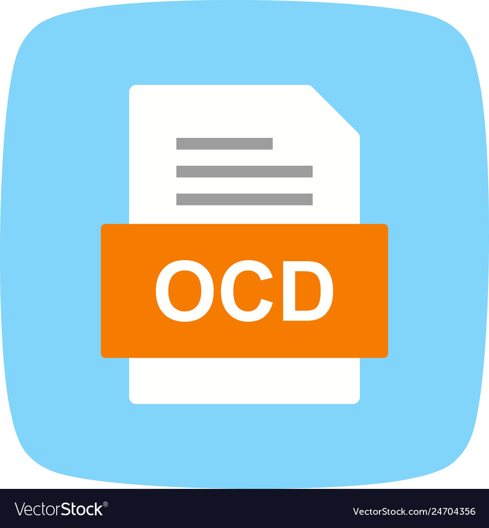 Ocd file document icon Royalty Free Vector Image