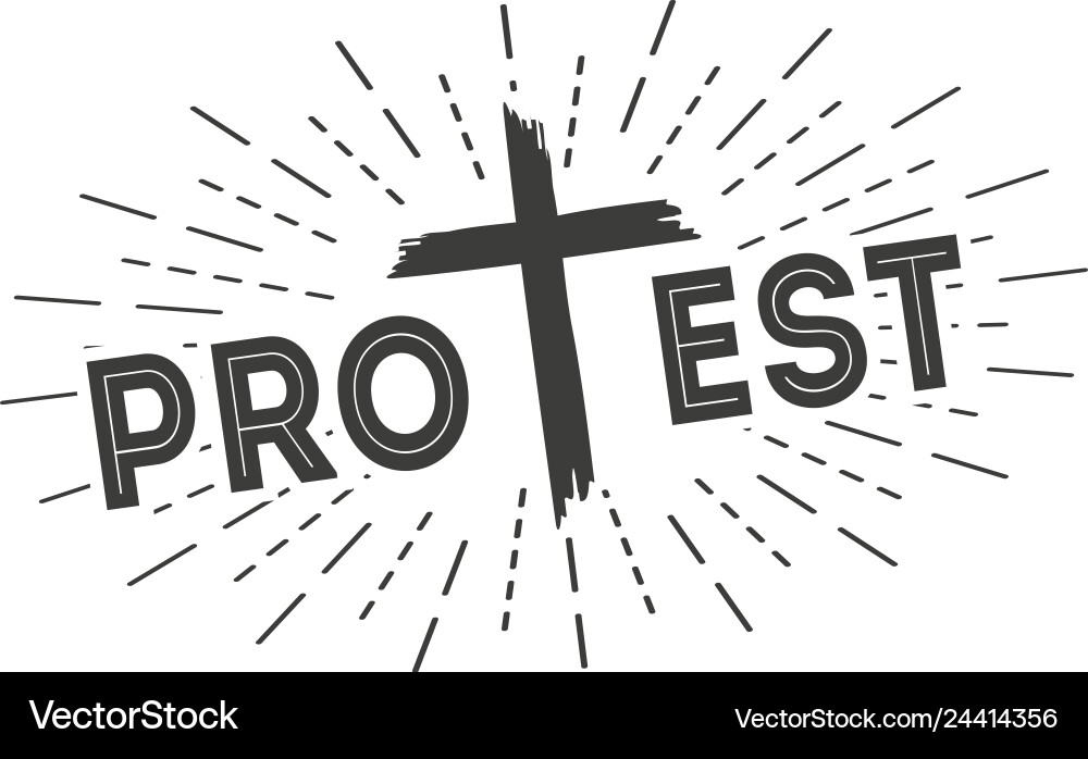 Return to the gospel protest only christ Vector Image