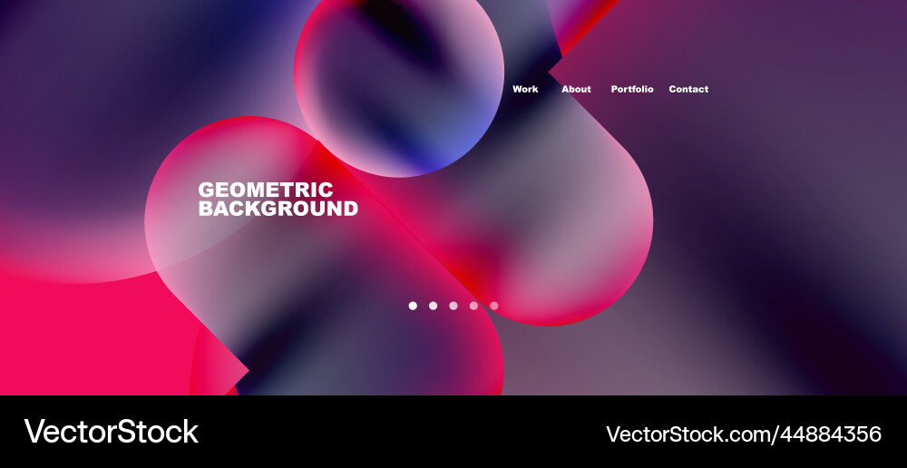 Round shapes and circles with liquid gradients Vector Image