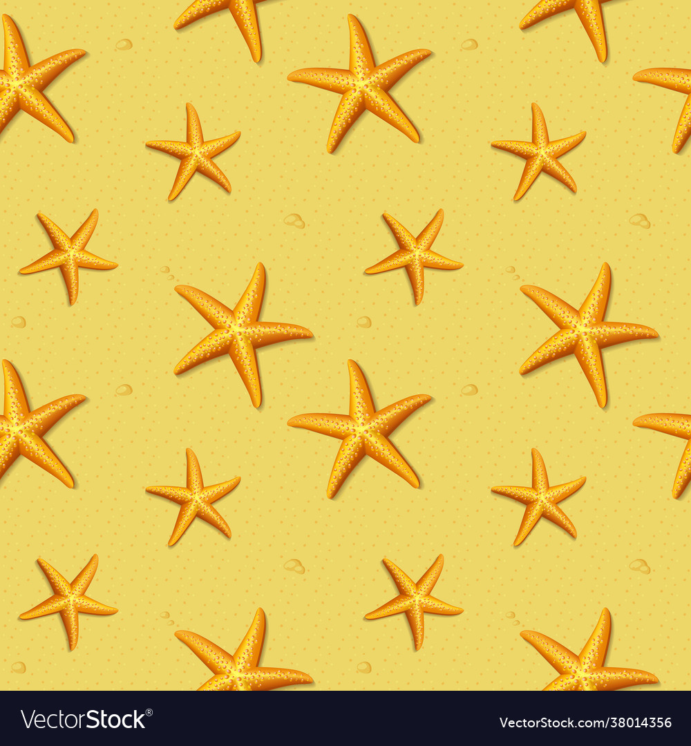 Seamless pattern with starfish Royalty Free Vector Image