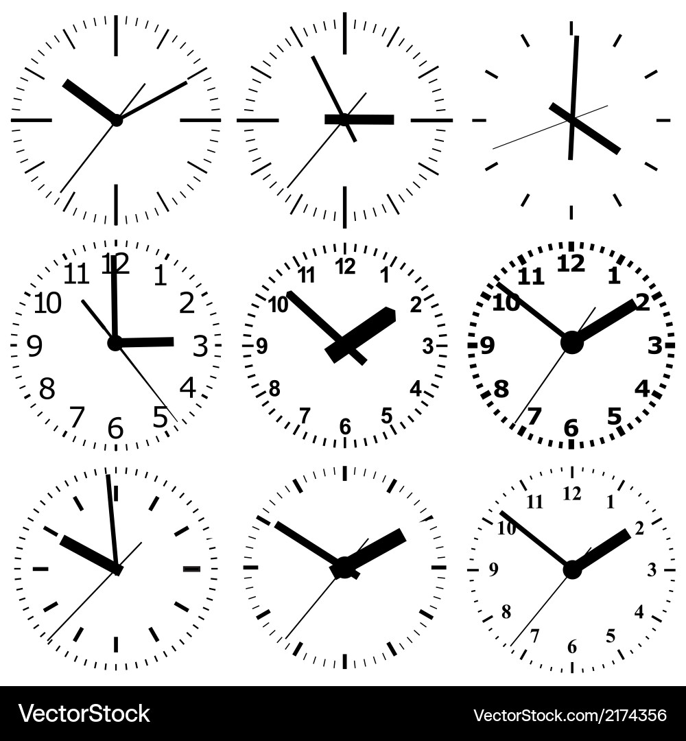 Wall mounted digital clock Royalty Free Vector Image