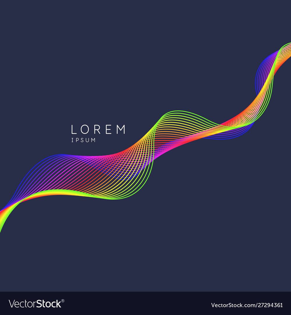 Abstract element with dynamic linear waves Vector Image
