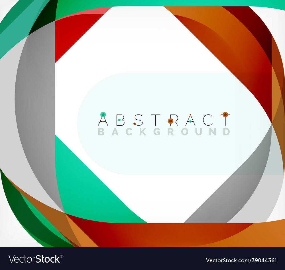 Abstract square shape with overlapping waves Vector Image
