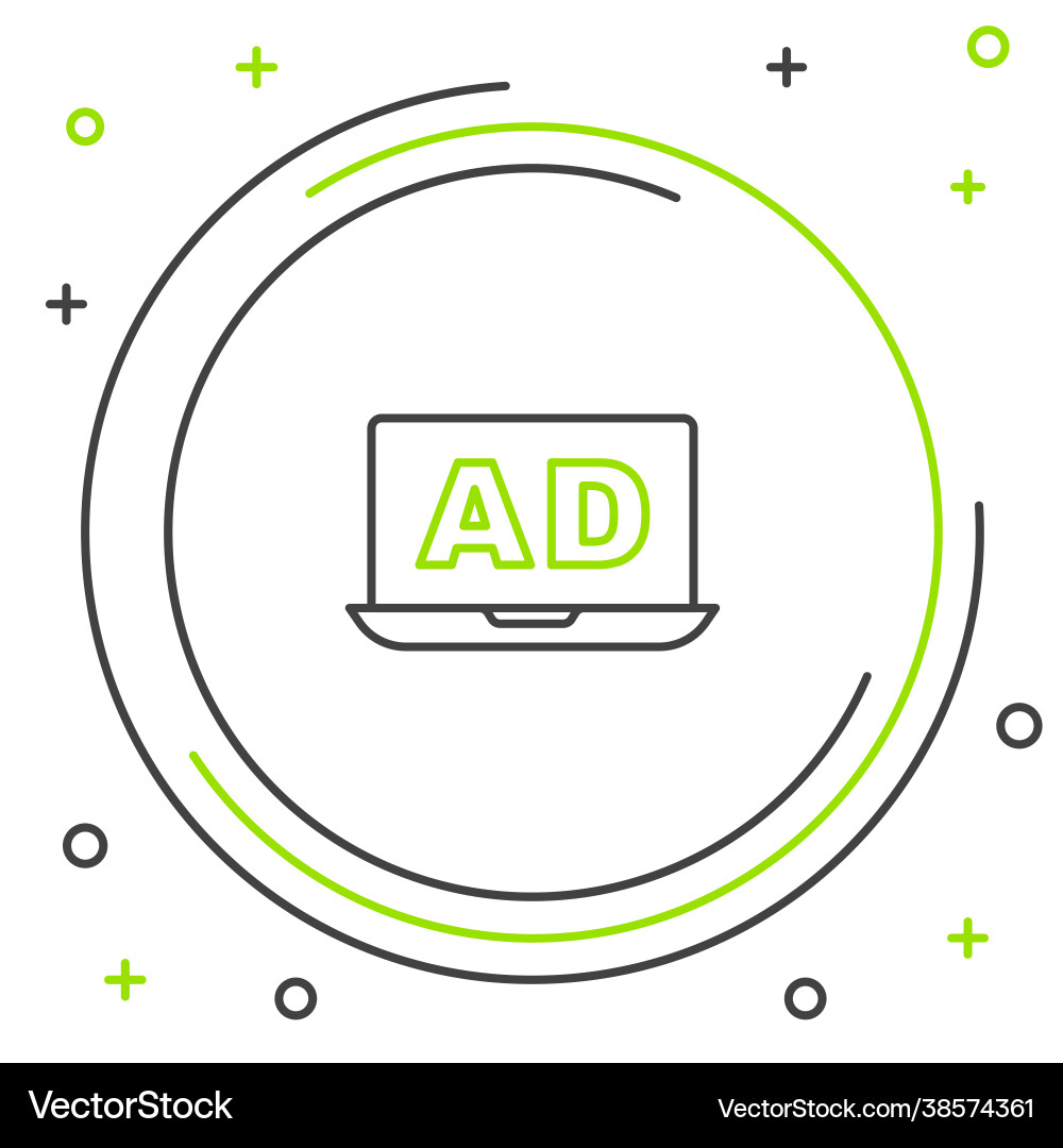 Line advertising icon isolated on white background