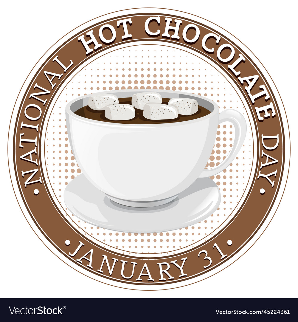 National hot chocolate day banner design Vector Image