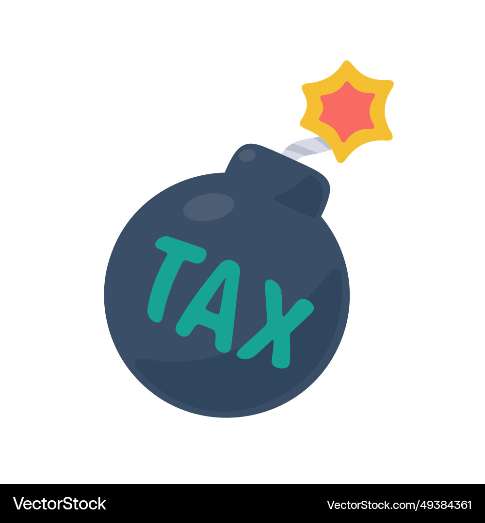 Tax explosion discounts and penalties from paying Vector Image
