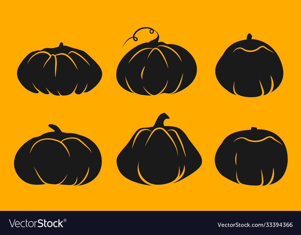 Autumn pumpkin glyph icon halloween Royalty Free Vector