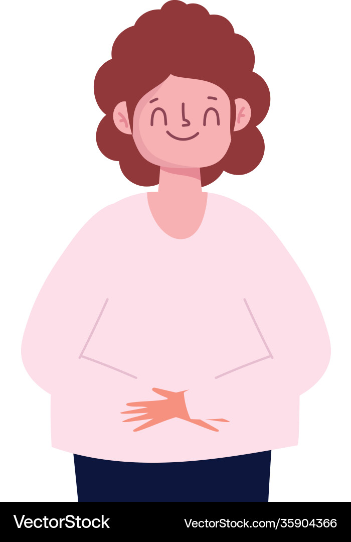 Character woman cartoon on white background Vector Image