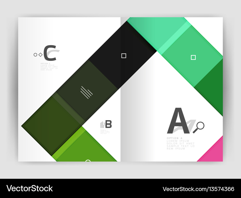 Colorful modern stripes business flyer Royalty Free Vector