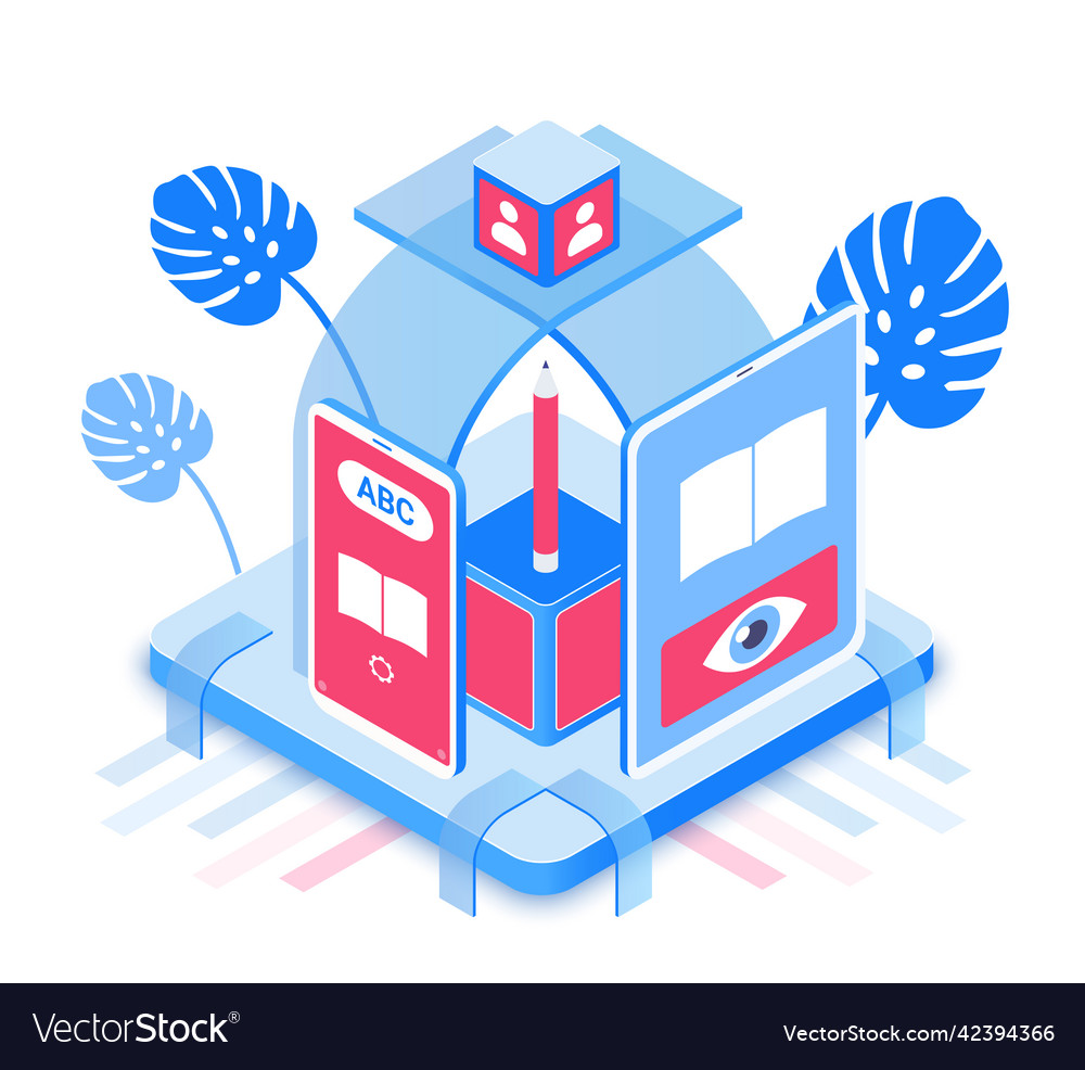 Digital online educational training program Vector Image