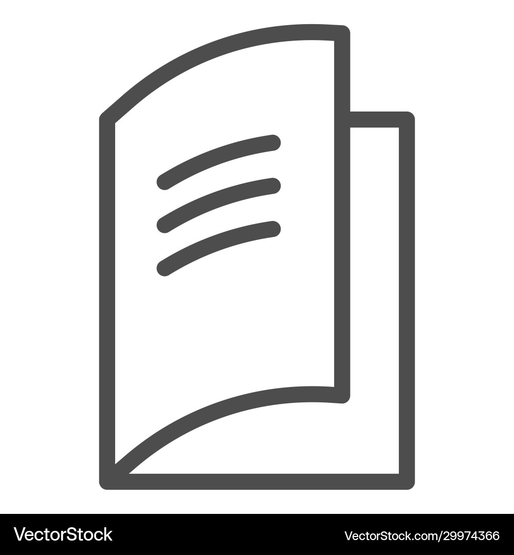 Logbook line icon paper diary or daybook Vector Image