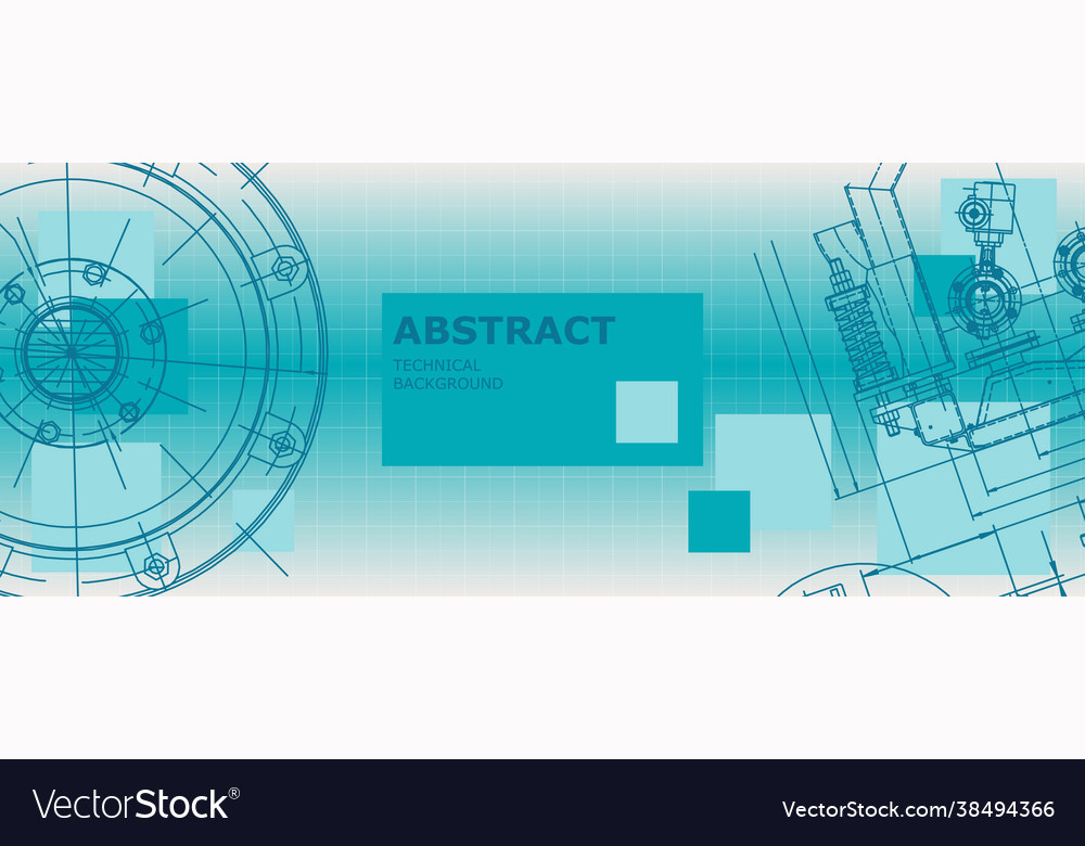 Mechanical engineering drawing Royalty Free Vector Image