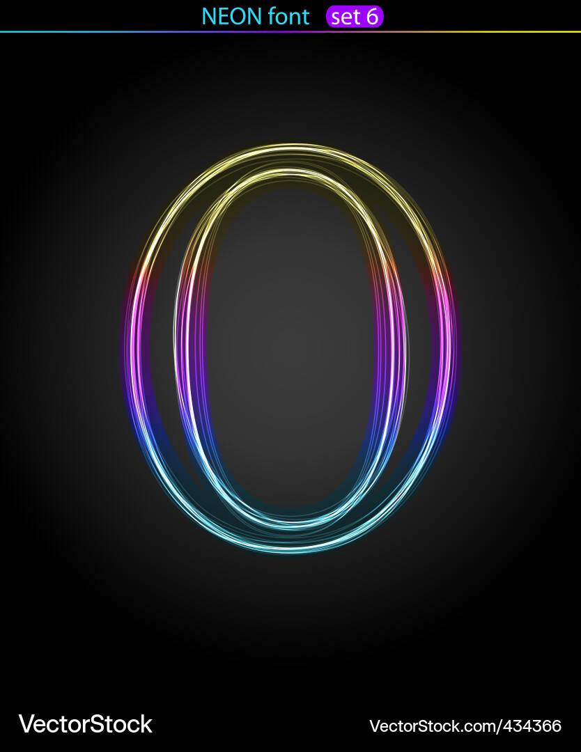Neon letter Royalty Free Vector Image - VectorStock