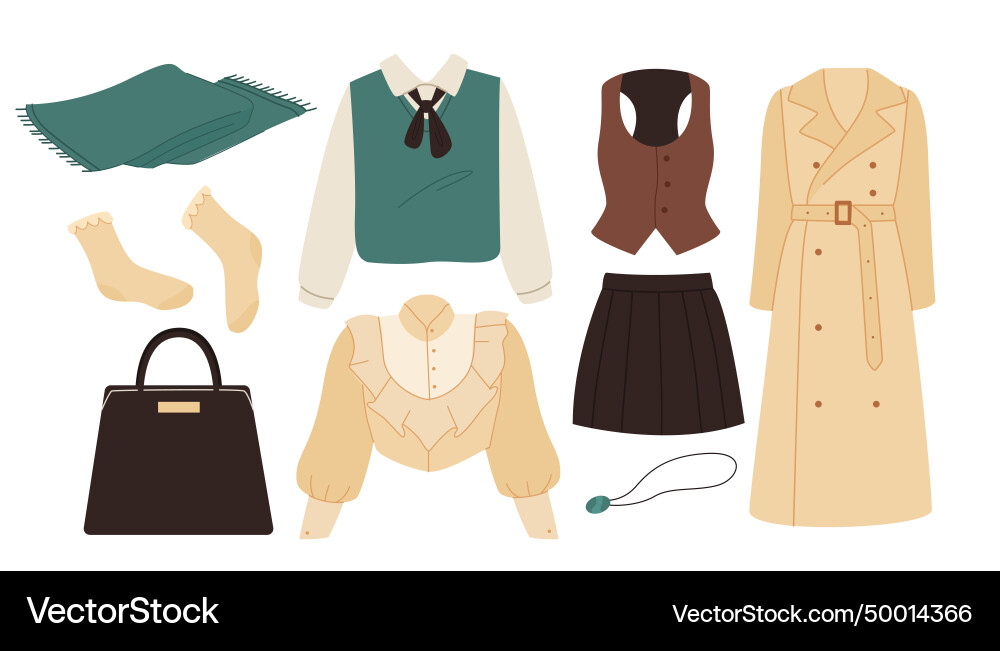 Set of casual clothes Royalty Free Vector Image