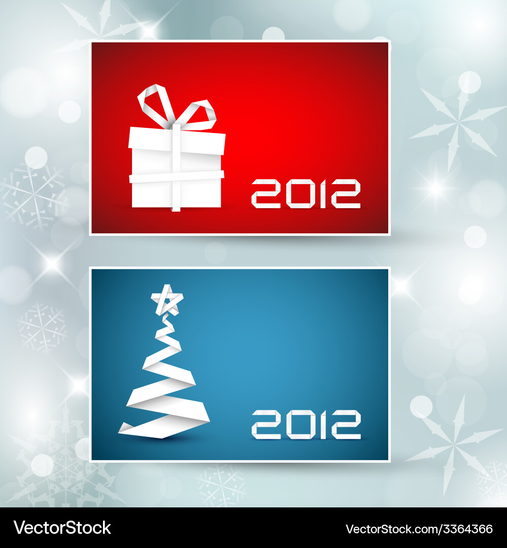 Set of year banners cards Royalty Free Vector Image