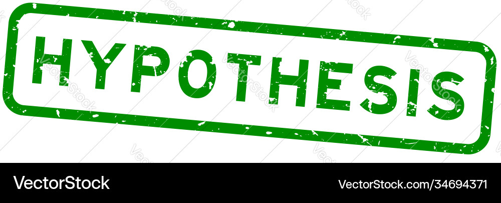 Grunge green hypothesis word square rubber seal Vector Image