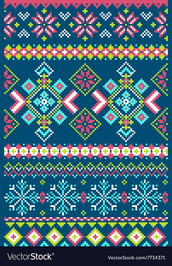 Pixel bright seamless pattern Royalty Free Vector Image
