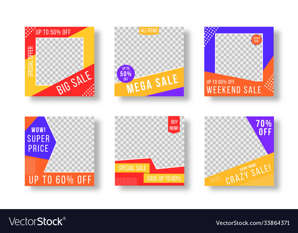 Post layout template Royalty Free Vector Image