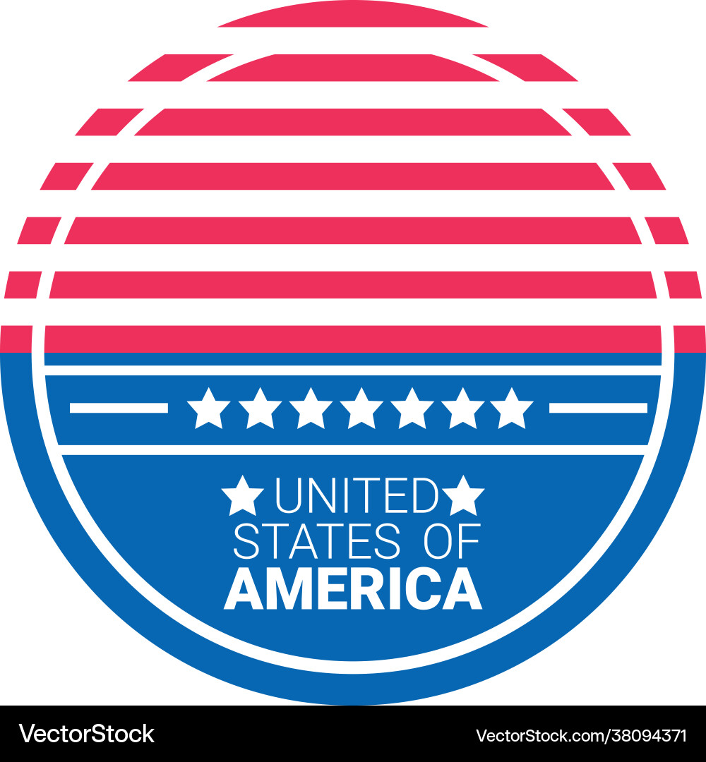 United states america design Royalty Free Vector Image