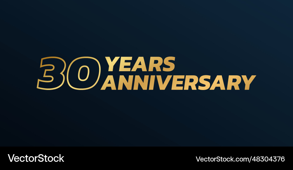 30 years anniversary logo design 30th birthday Vector Image