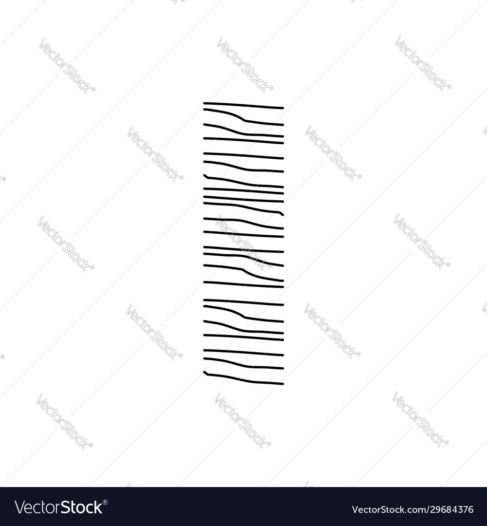 Abstract line initial i Royalty Free Vector Image