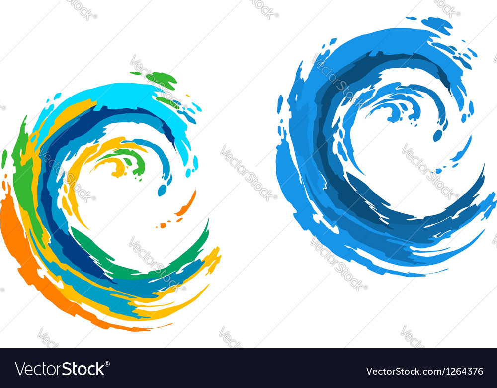 Colorful waves Royalty Free Vector Image - VectorStock