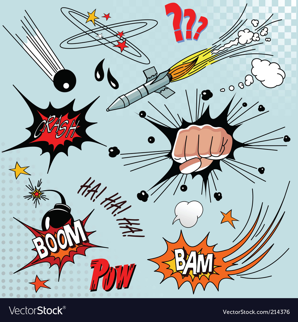 Comic elements Royalty Free Vector Image - VectorStock