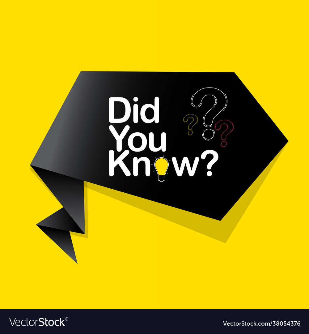 Did you know interesting fact background Vector Image Did you know interesting fact background Vector Image