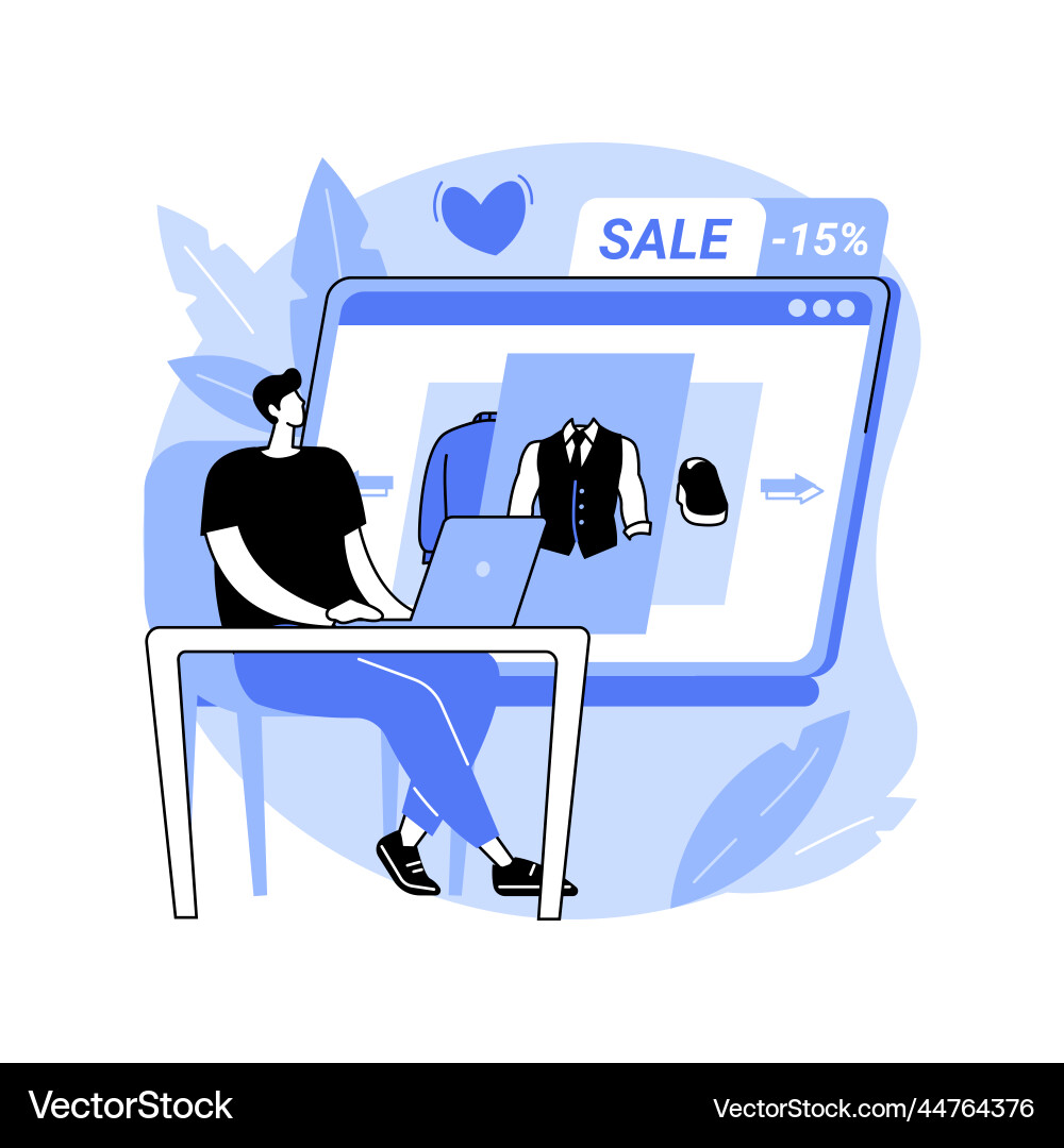E-commerce platform isolated cartoon Royalty Free Vector