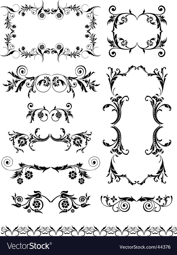 Floral design elements Royalty Free Vector Image