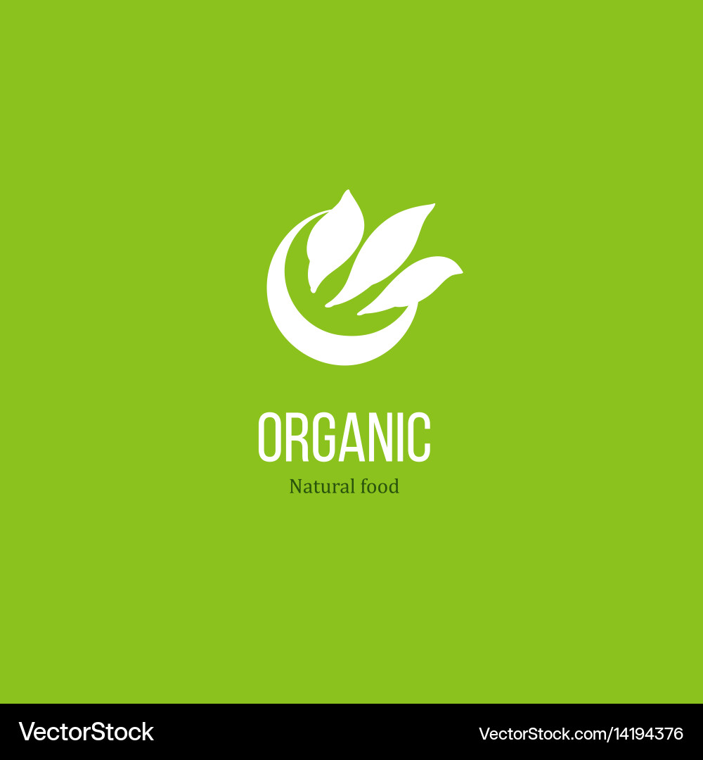 Leaves logo for organic product Royalty Free Vector Image