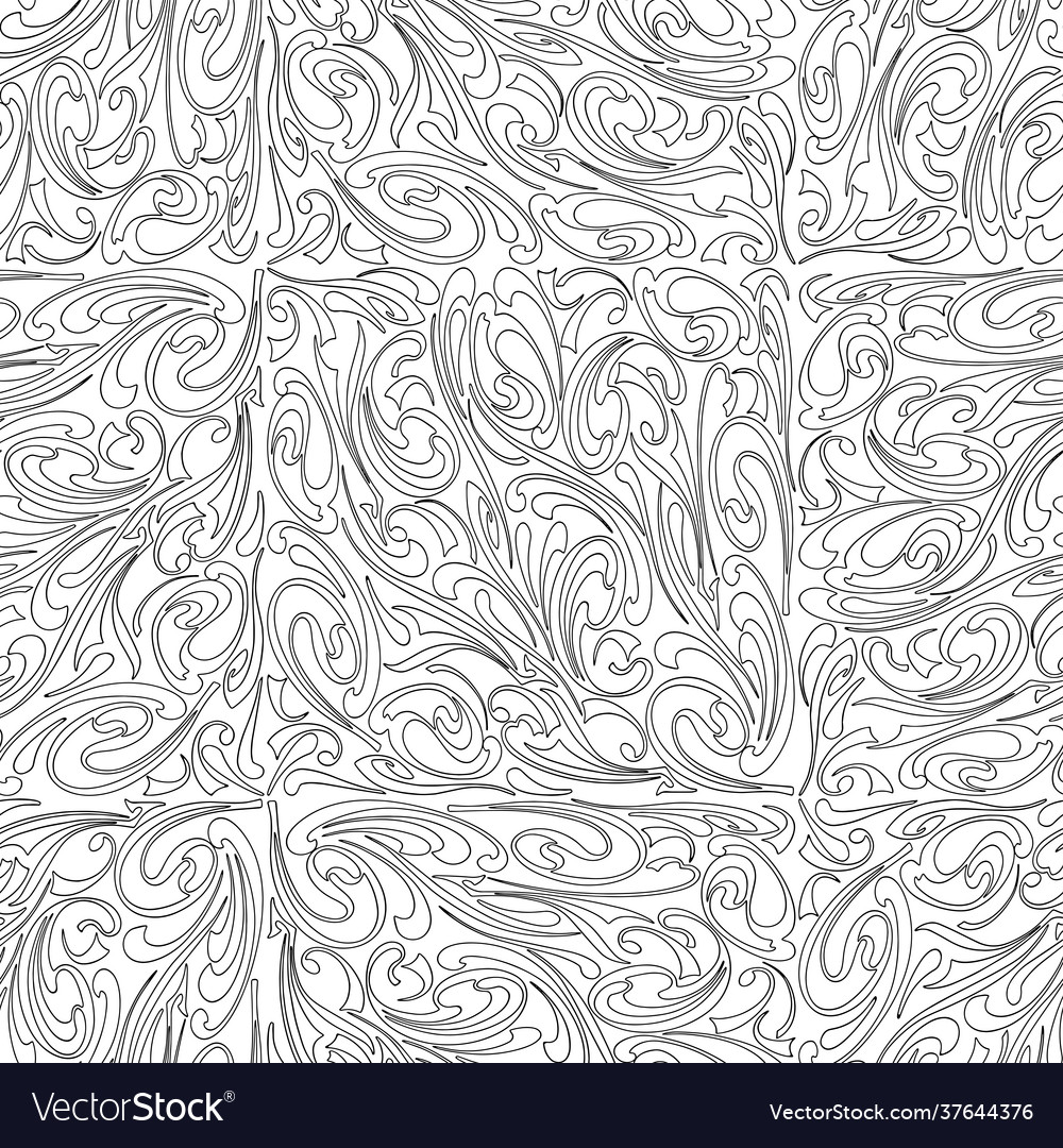 Seamless pattern outlines various abstract Vector Image