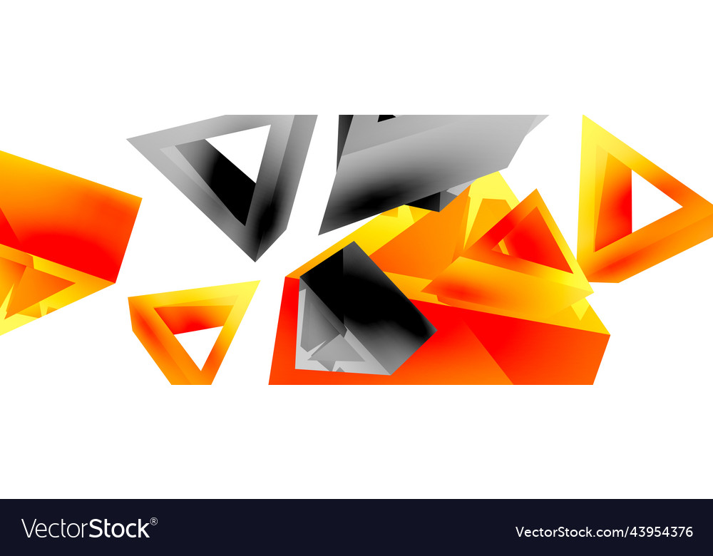 Triangle abstract background 3d basic Royalty Free Vector