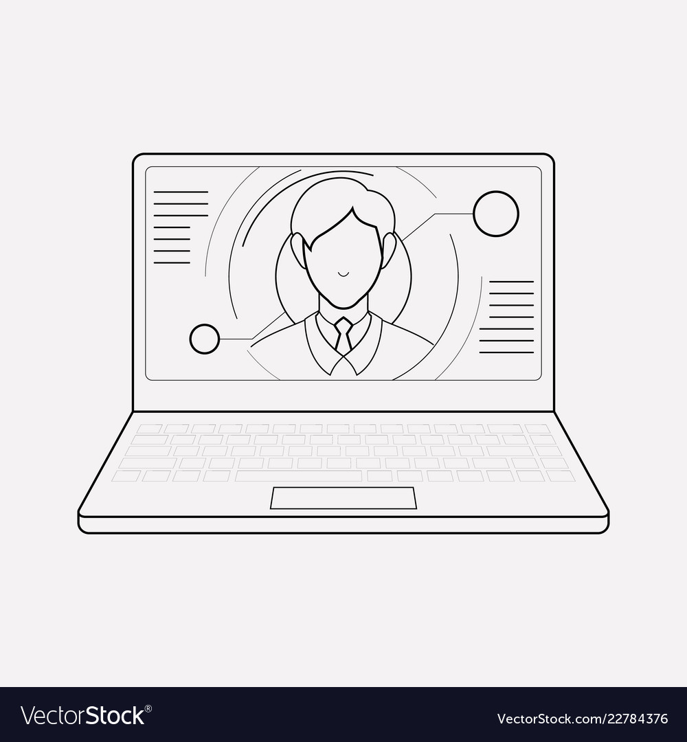 User experience icon line element Royalty Free Vector Image