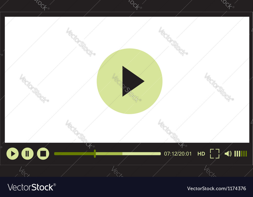 Video player for web Royalty Free Vector Image