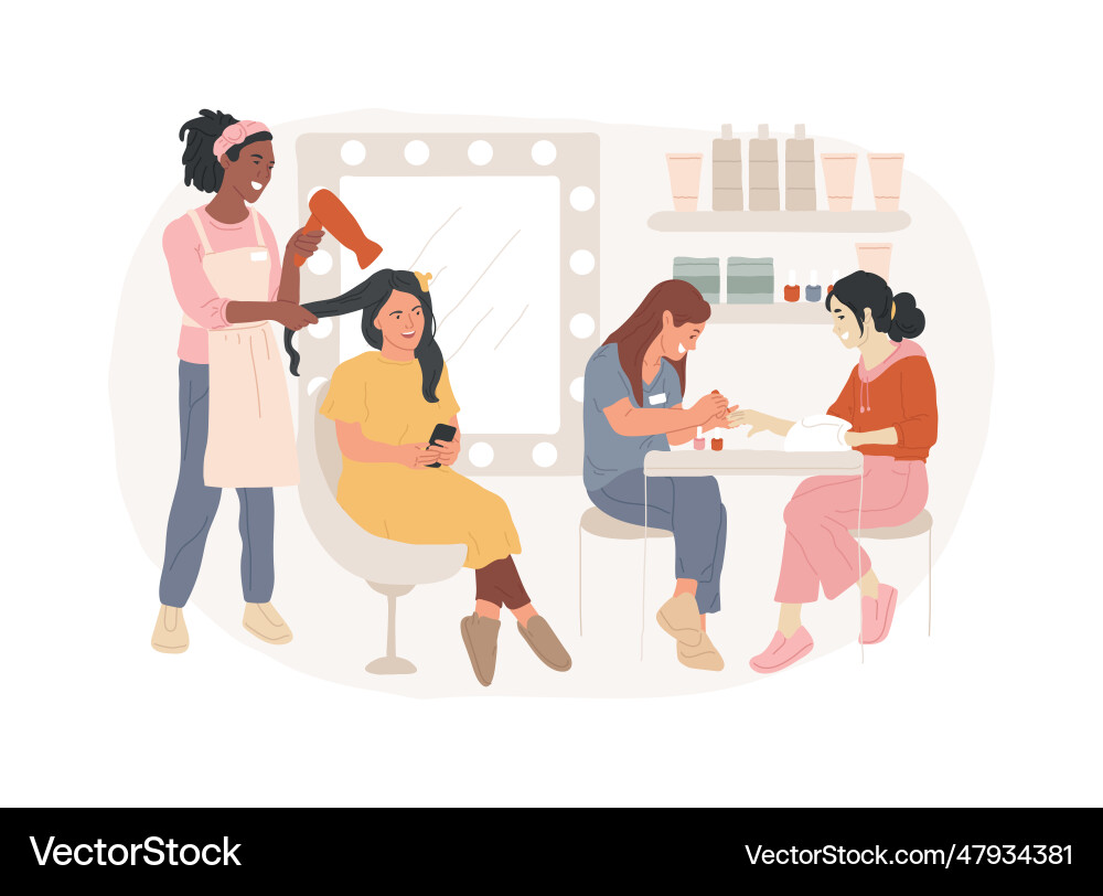 Beauty salon isolated concept Royalty Free Vector Image