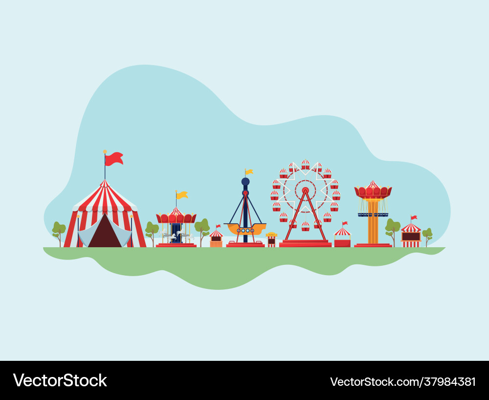 Fair and attractions Royalty Free Vector Image