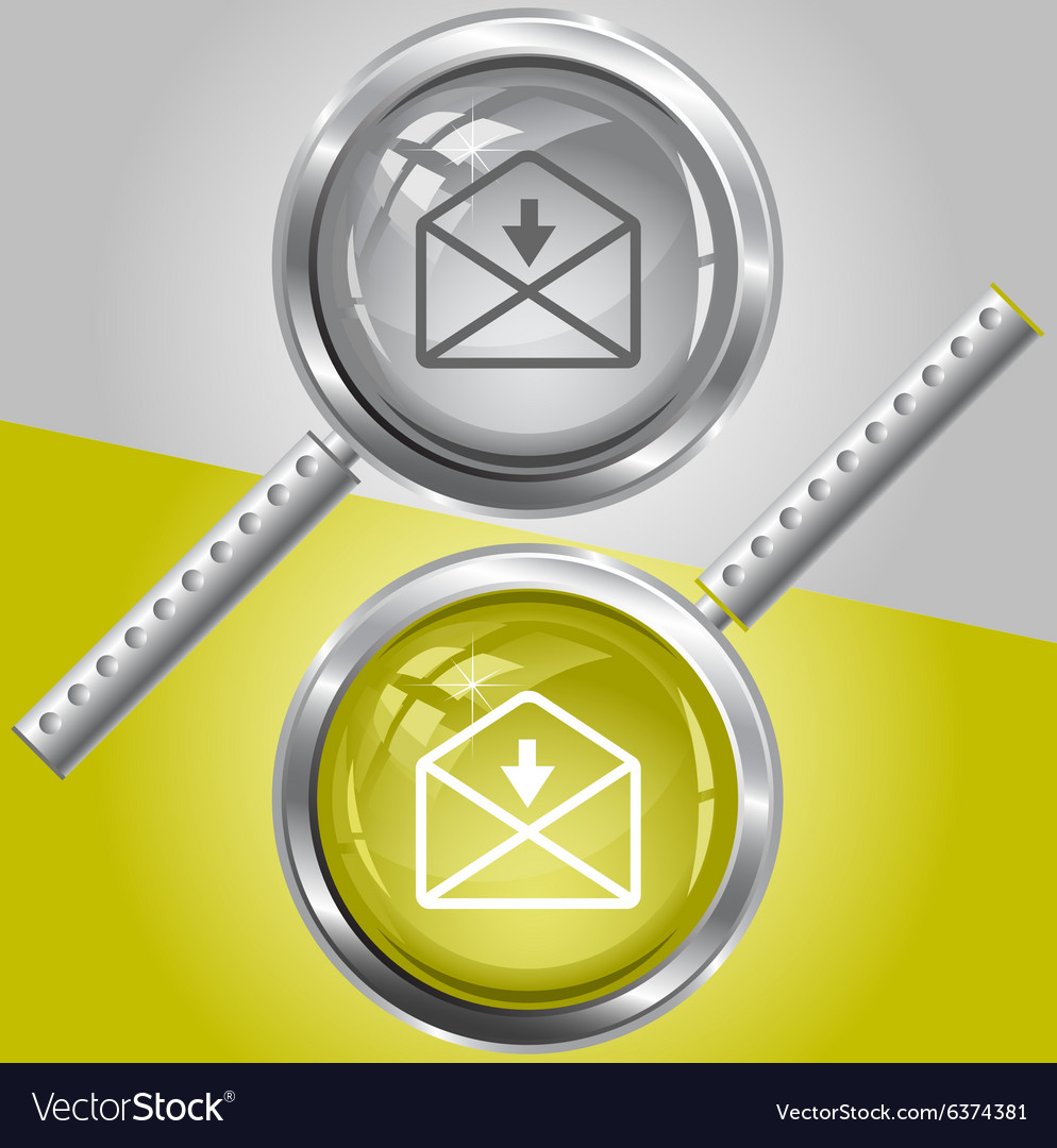 Mail down arrow Royalty Free Vector Image - VectorStock