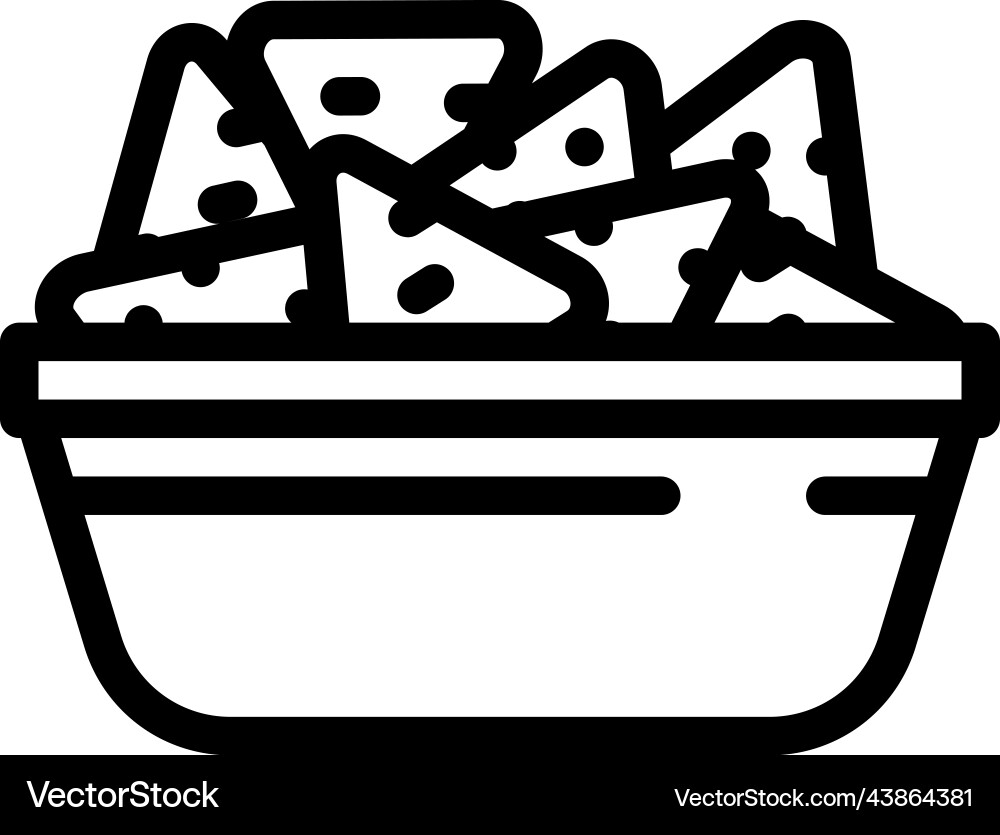 Mexican dish potato snack line icon Royalty Free Vector