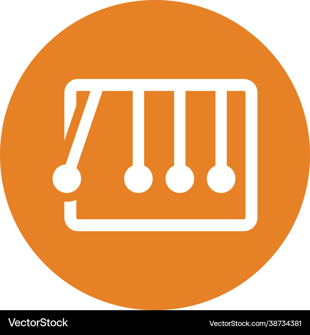 Newton science icon orange color eps Royalty Free Vector