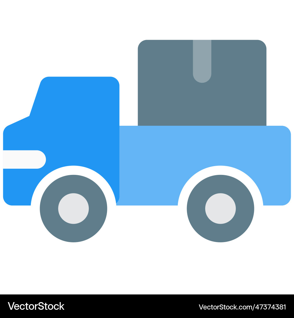Pick up vehicle carrying shipment Royalty Free Vector Image