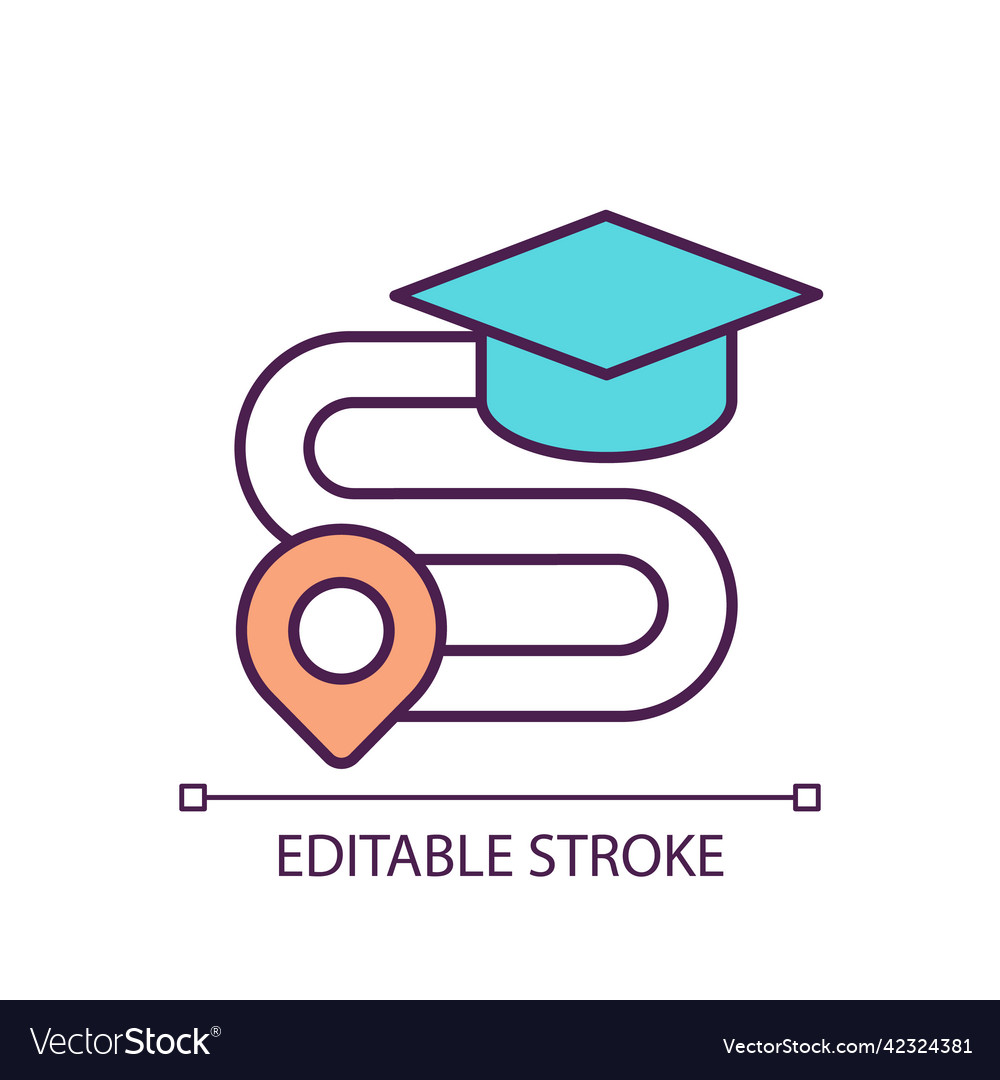 Way to get education rgb color icon Royalty Free Vector Way to get education rgb color icon Royalty Free Vector