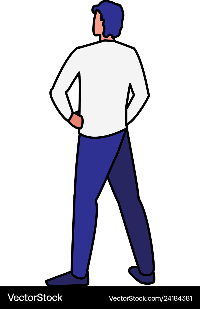 Young and casual man character Royalty Free Vector Image