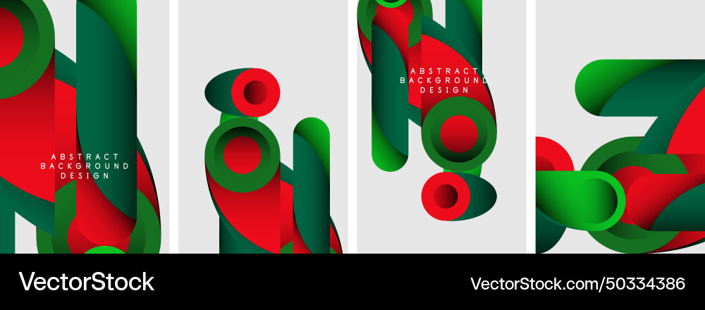 Abstract round shapes and circles poster designs Vector Image