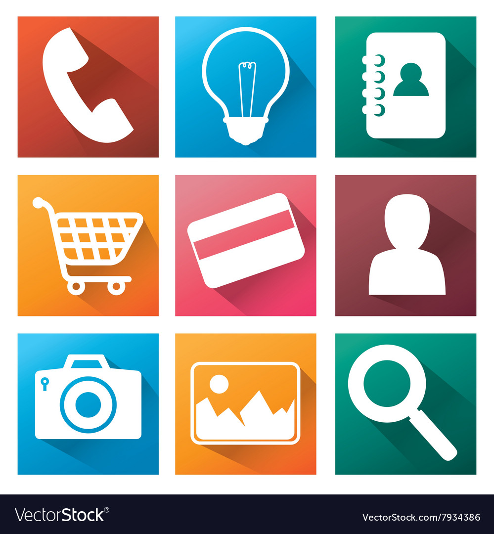 Applications menu design Royalty Free Vector Image