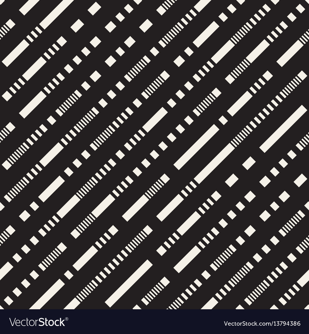 Black and white irregular dashed lines pattern Vector Image